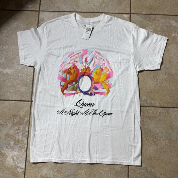Queen | Shirts | Queen Band Tshirt Mens White Large 0 Cotton A Night At ...
